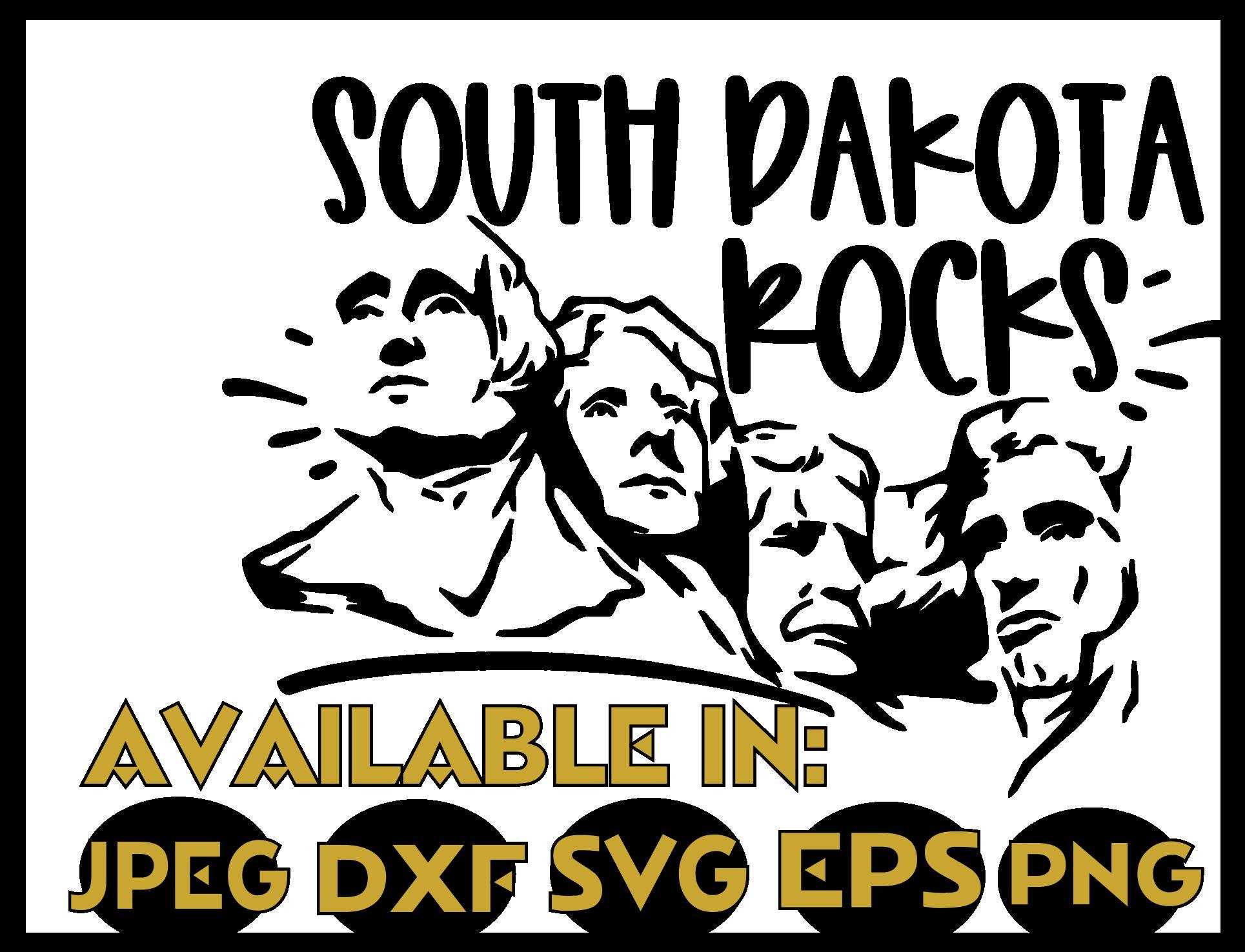 South Dakota SVG DXF JPEG Silhouette Cameo Cricut freedom | Etsy