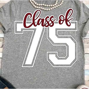 Reunion SVG DXF JPEG Silhouette Cameo Cricut Class of 1975 Class ...