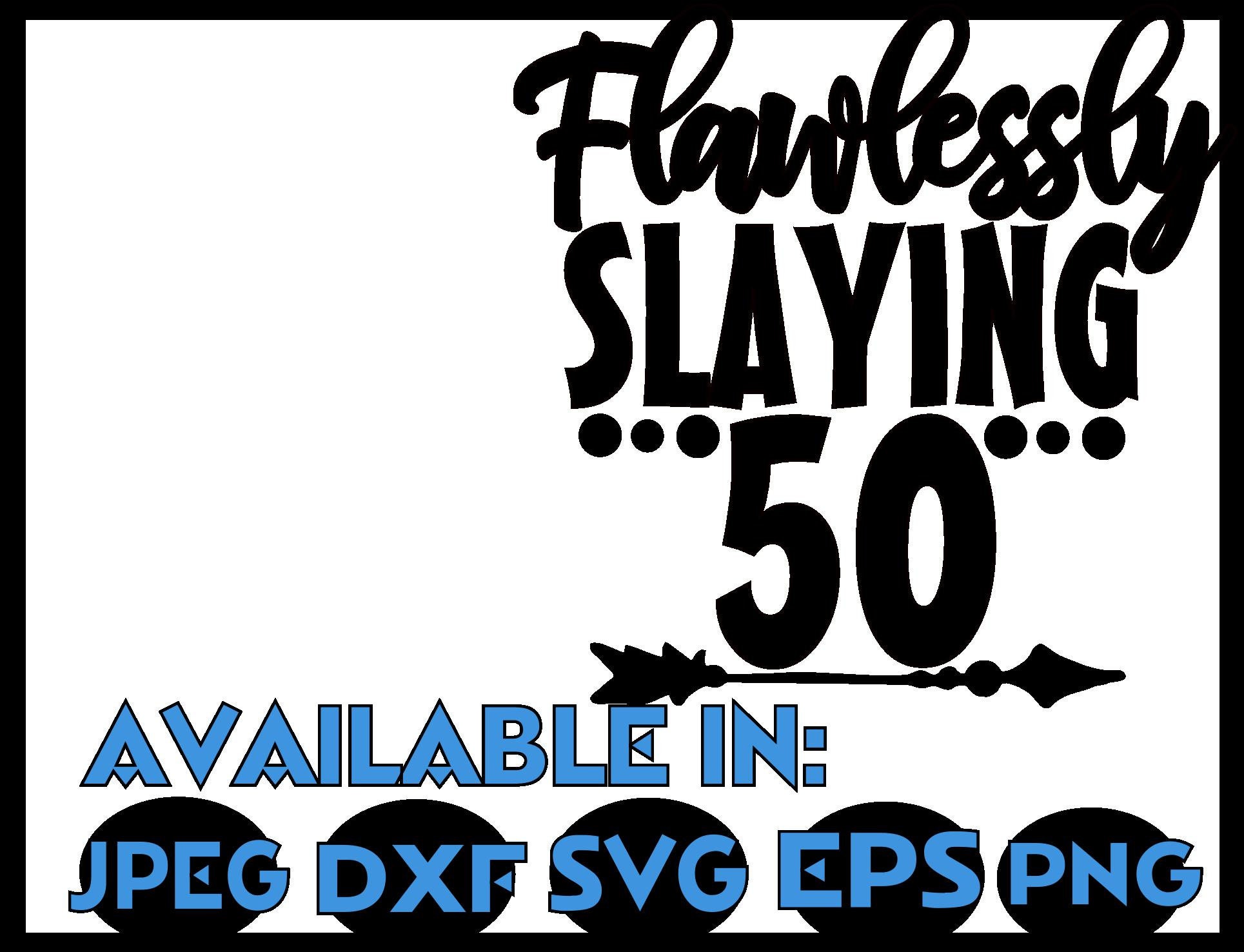 Cincuenta SVG DXF JPEG Silueta Cameo Cricut 50 cumpleaños svg | Etsy