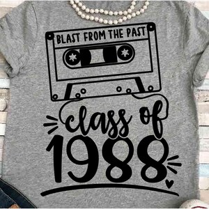 Reunion SVG DXF JPEG Silhouette Cameo Cricut Class of 1988 Class ...