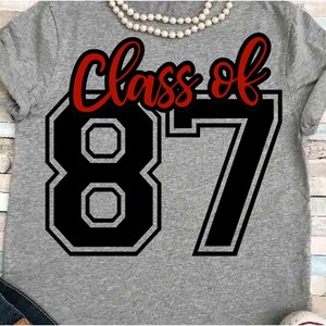 Reunion SVG DXF JPEG Silhouette Cameo Cricut Class of 1987 Class ...