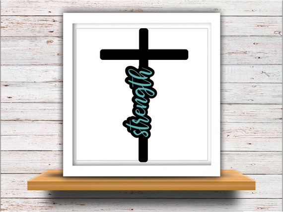 Strength SVG DXF JPEG Silhouette Cameo Cricut blessed svg workout shirt ...