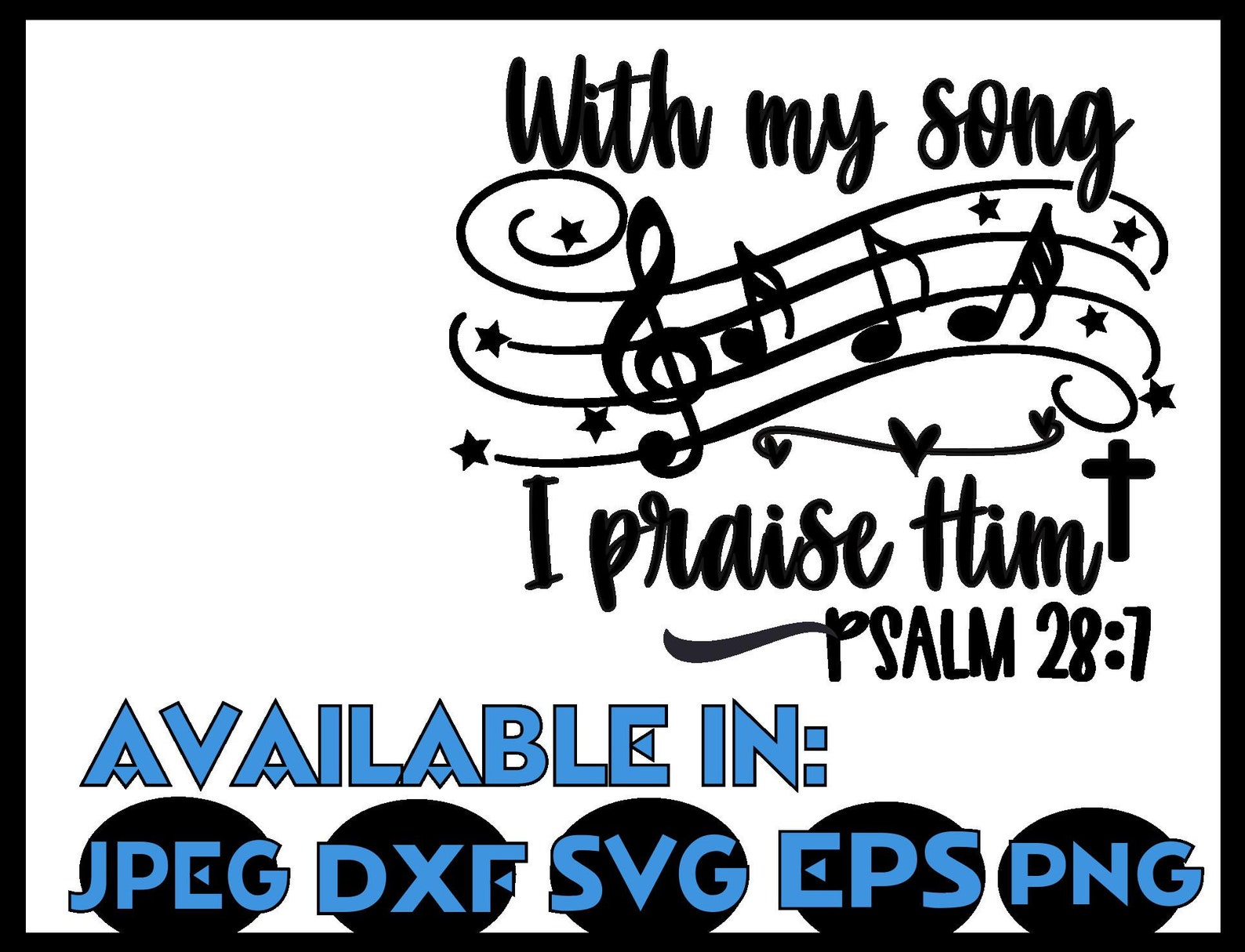 Music SVG DXF JPEG Silhouette Cameo Cricut Cross Camp Summer With My ...