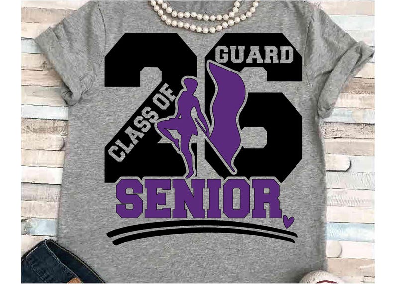 Color Guard Senior SVG DXF JPEG Silhouette Cameo Cricut Team Class of ...