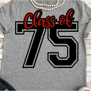 Reunion SVG DXF JPEG Silhouette Cameo Cricut Class of 1975 Class ...