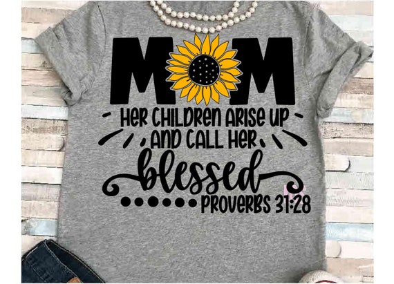 Mom SVG DXF JPEG Silhouette Cameo Cricut Sign Faith Sunflower - Etsy