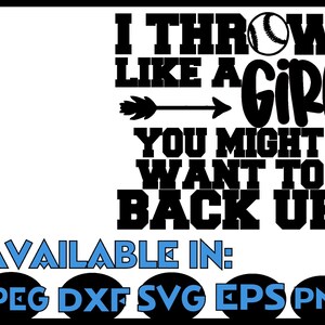 Softball Svg SVG DXF JPEG Silhouette Cameo Cricut Throw Like - Etsy