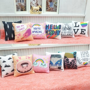 1:6 Scale Miniature Pillow Cushions for Fashiondoll Dollhouse Diorama ...