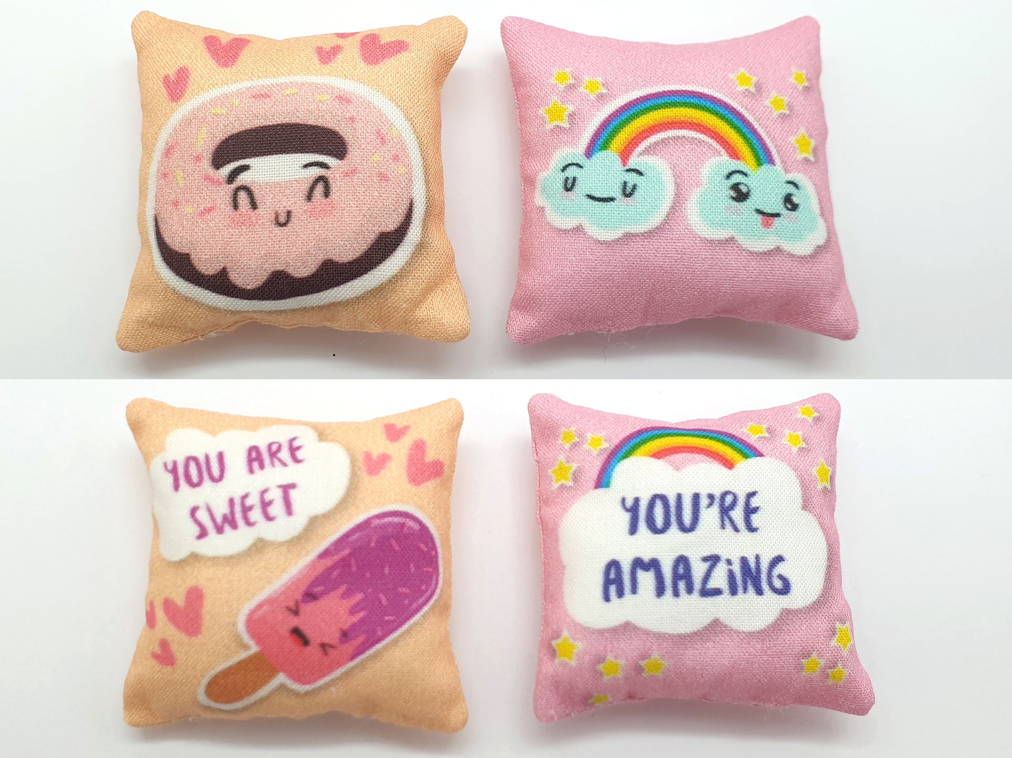 1:6 Scale Miniature Pillow Cushions for Fashiondoll Dollhouse Diorama ...