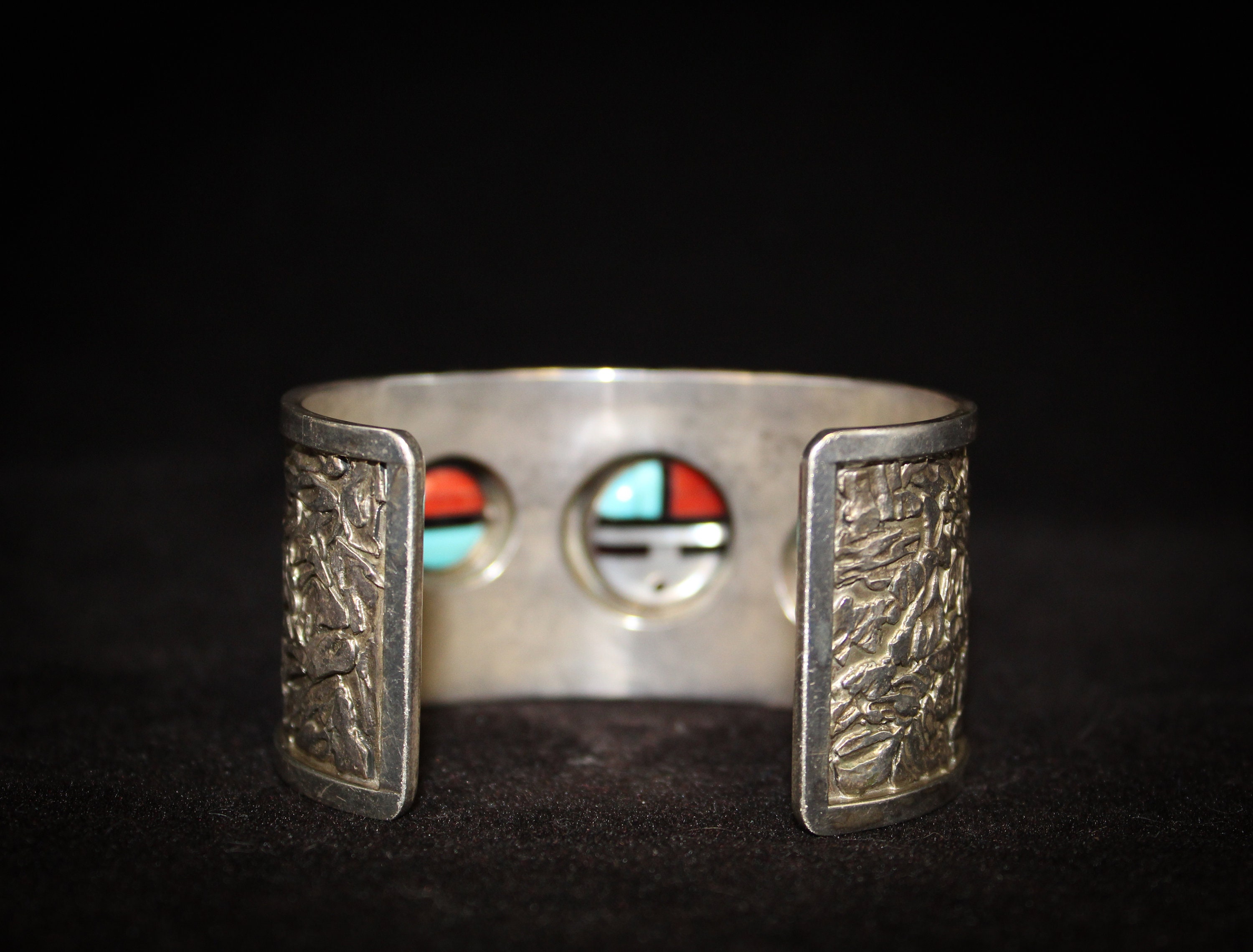 Don Dewa Zuni Sterling Silver Inlaid Coral Mother of Pearl | Etsy