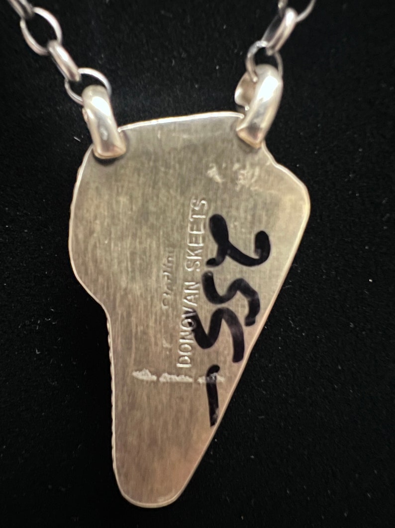 Donovan Skeets, Navajo, Lightning Bolt Necklace in Sterling Silver ...