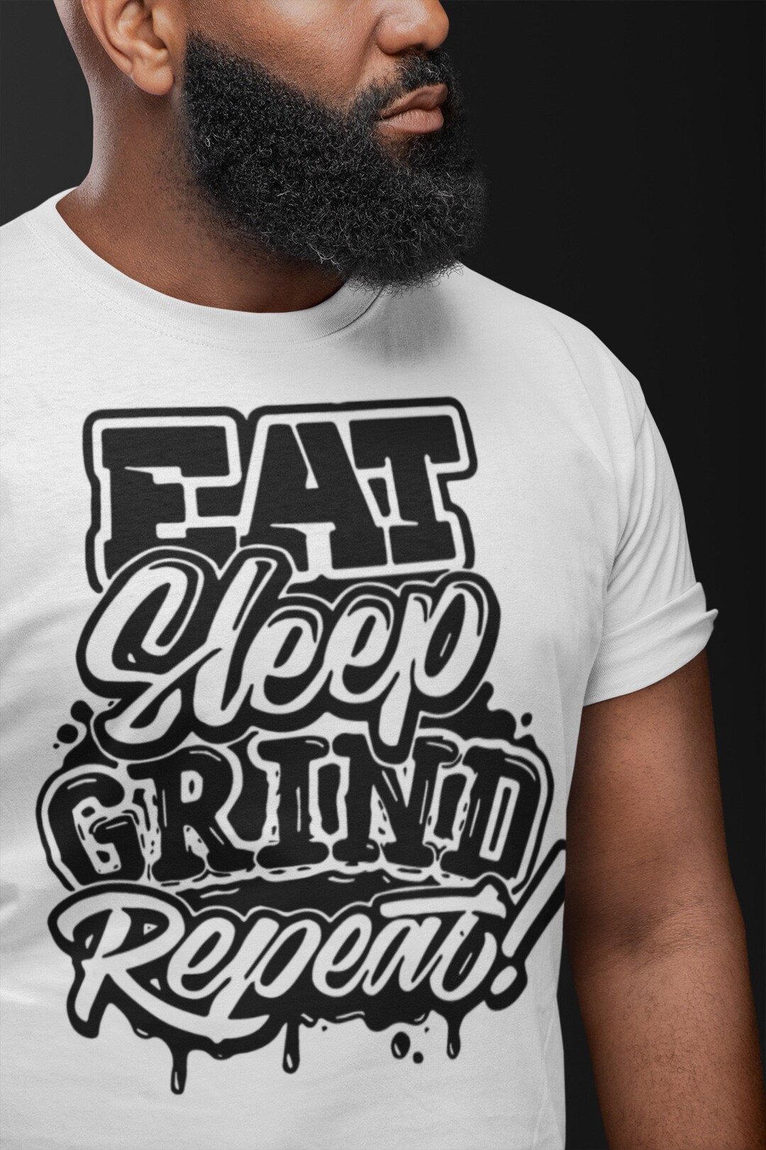 Eat Sleep Grind Repeat Inspirational Motivational - Etsy