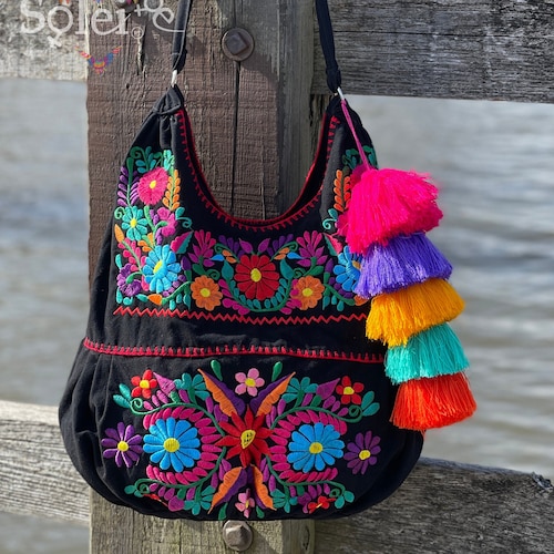 Mexican Morral Bag. Floral Embroidered Bag. Traditional | Etsy