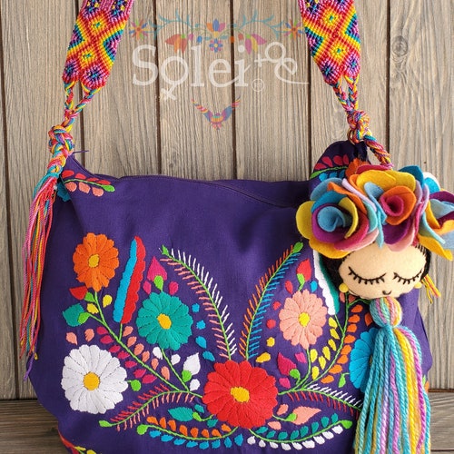 Mexican Morral Bag. Floral Embroidered Bag. Traditional | Etsy