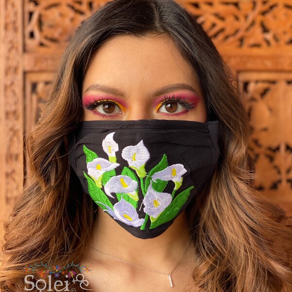 Embroidered Mask - Etsy