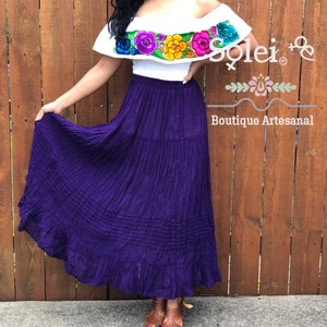 Mexican Maxi Skirt. Mexican Colorful Skirt. Traditional Long Skirt ...