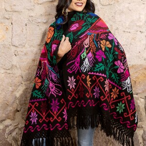 Rebozo Mexicana Bordada. Rebozo Mexicano Tradicional. Rebozo Grande ...