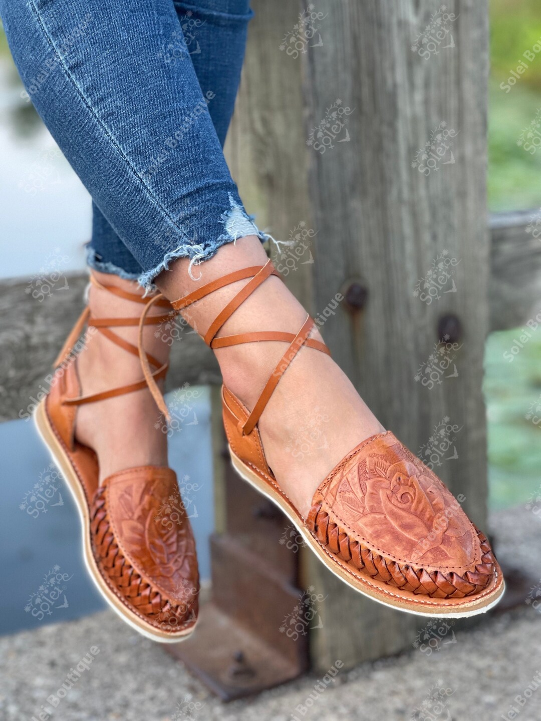 Lace up Mexican Sandals. All Sizes Boho-hippie Vintage. Mexican Woven ...