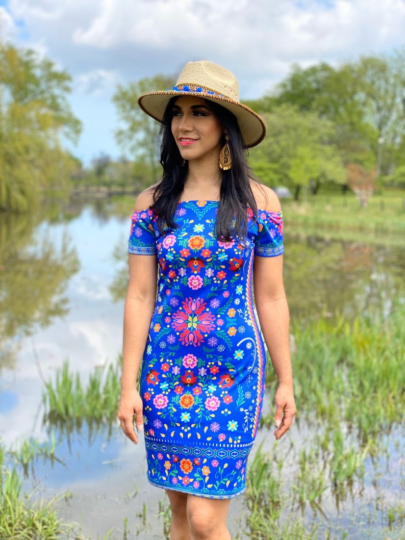 Short Floral Print Dress. Form Fitting Dress. Fashion Dress. - Etsy