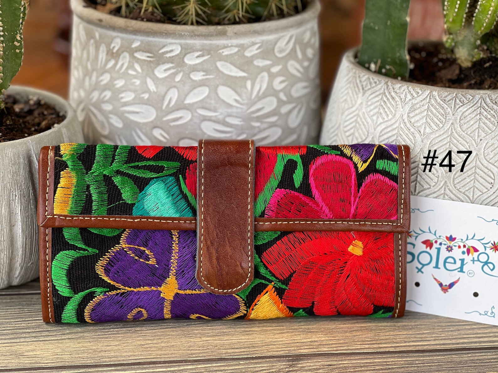Cartera Mexicana Con Bordado Floral. Bolsa Artesanal | Etsy