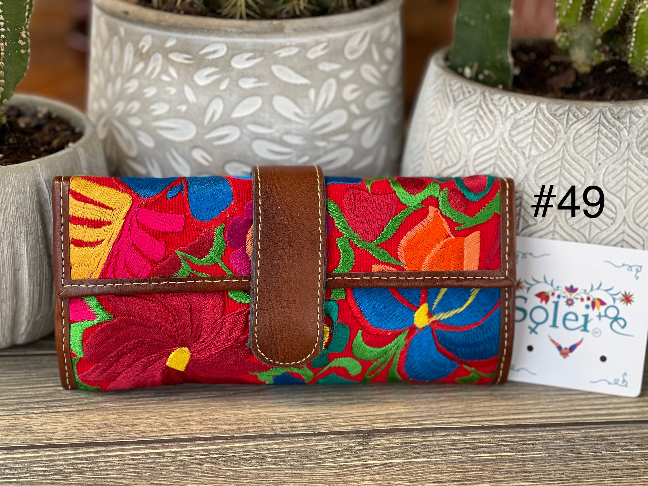 Cartera Mexicana Con Bordado Floral. Bolsa Artesanal | Etsy