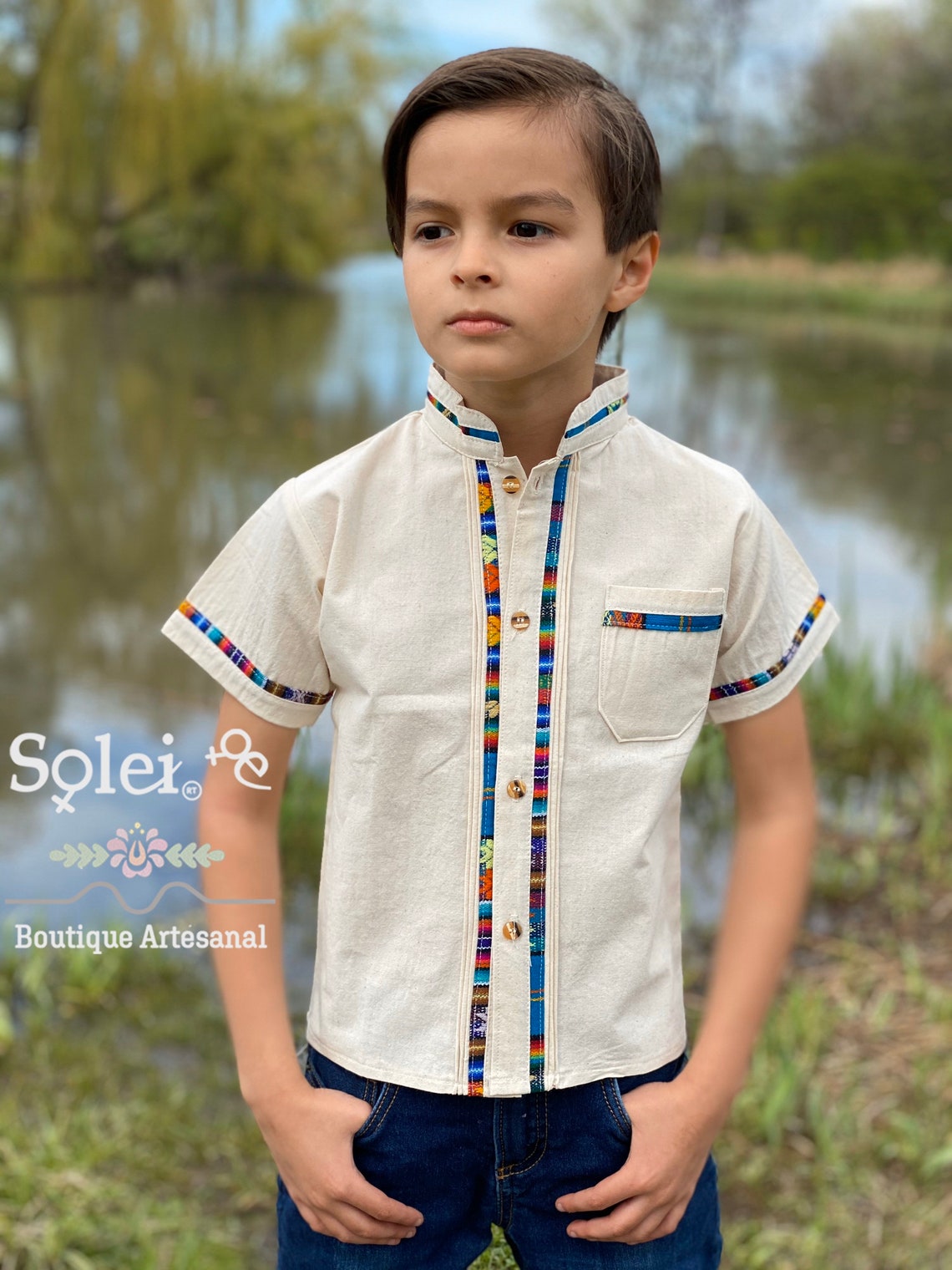 Boys Mexican Traditional Shirt. Guayabera for Boys. Boys | Etsy