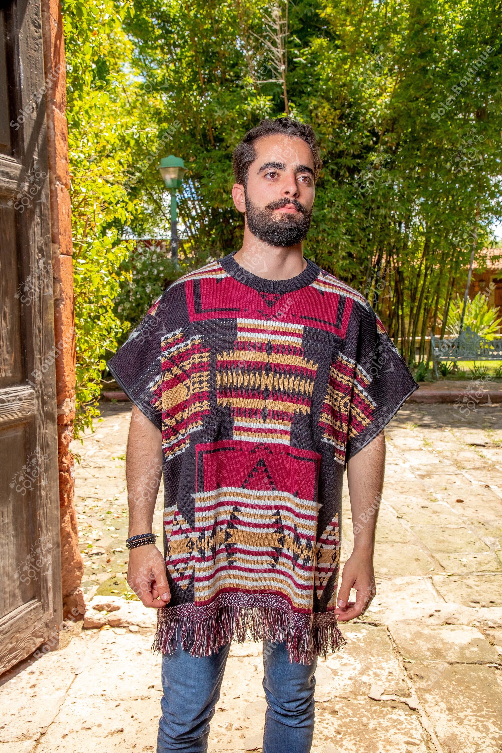 Mens Mexican Poncho