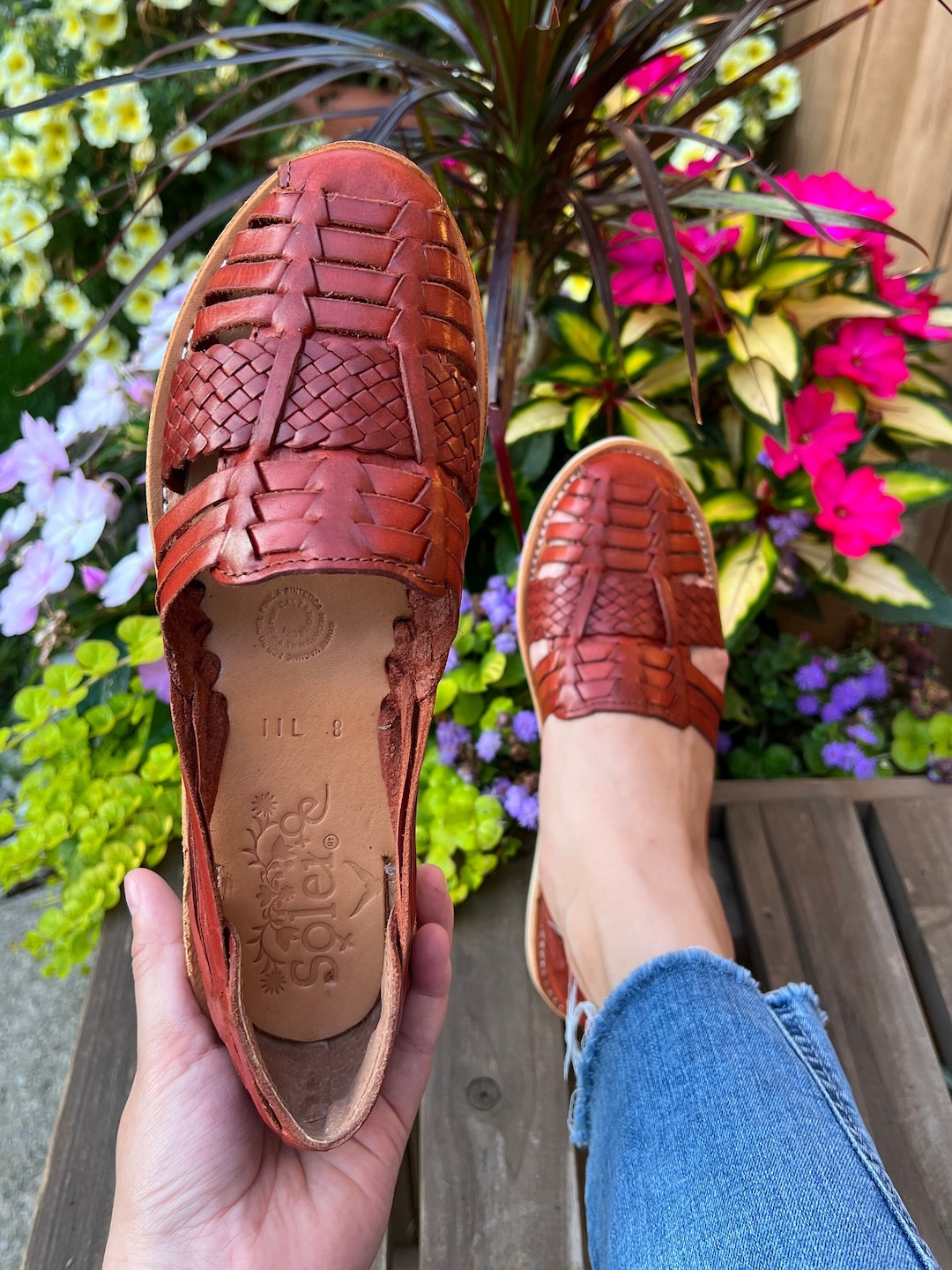 Braided Leather Huarache Sandals, Mexican Boho-hippie Style - Etsy
