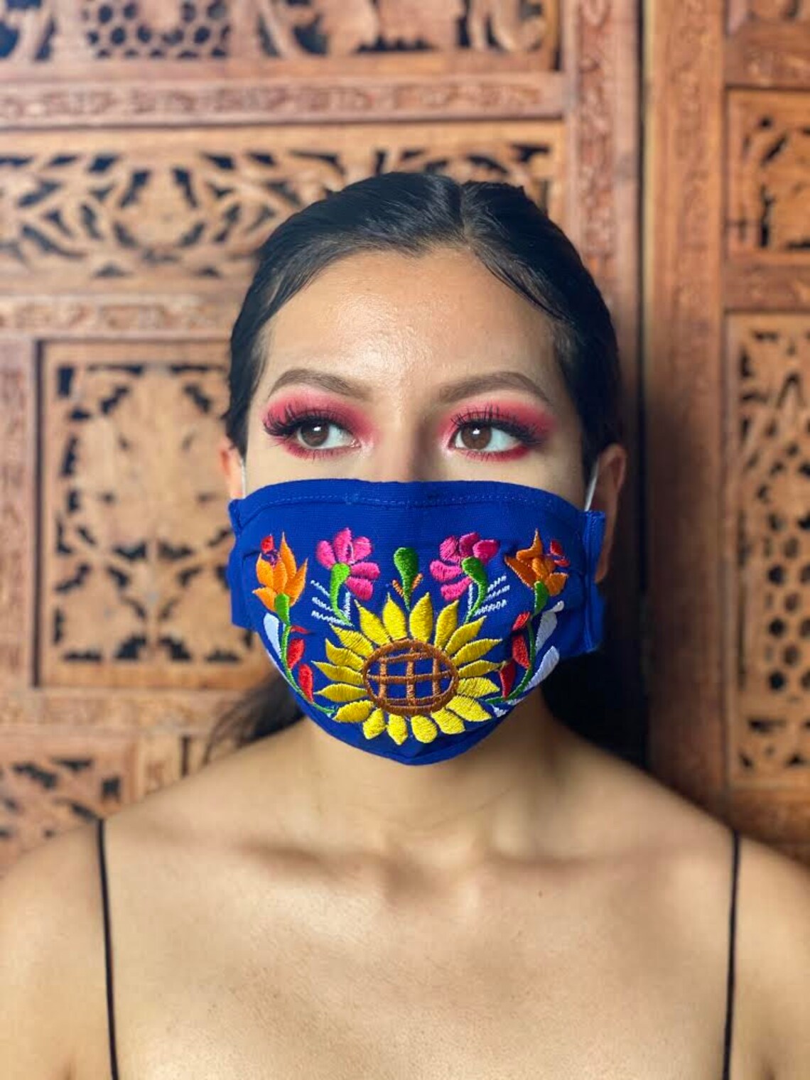 Sunflower Embroidered Face Masks. Beautiful Floral Face Mask. - Etsy
