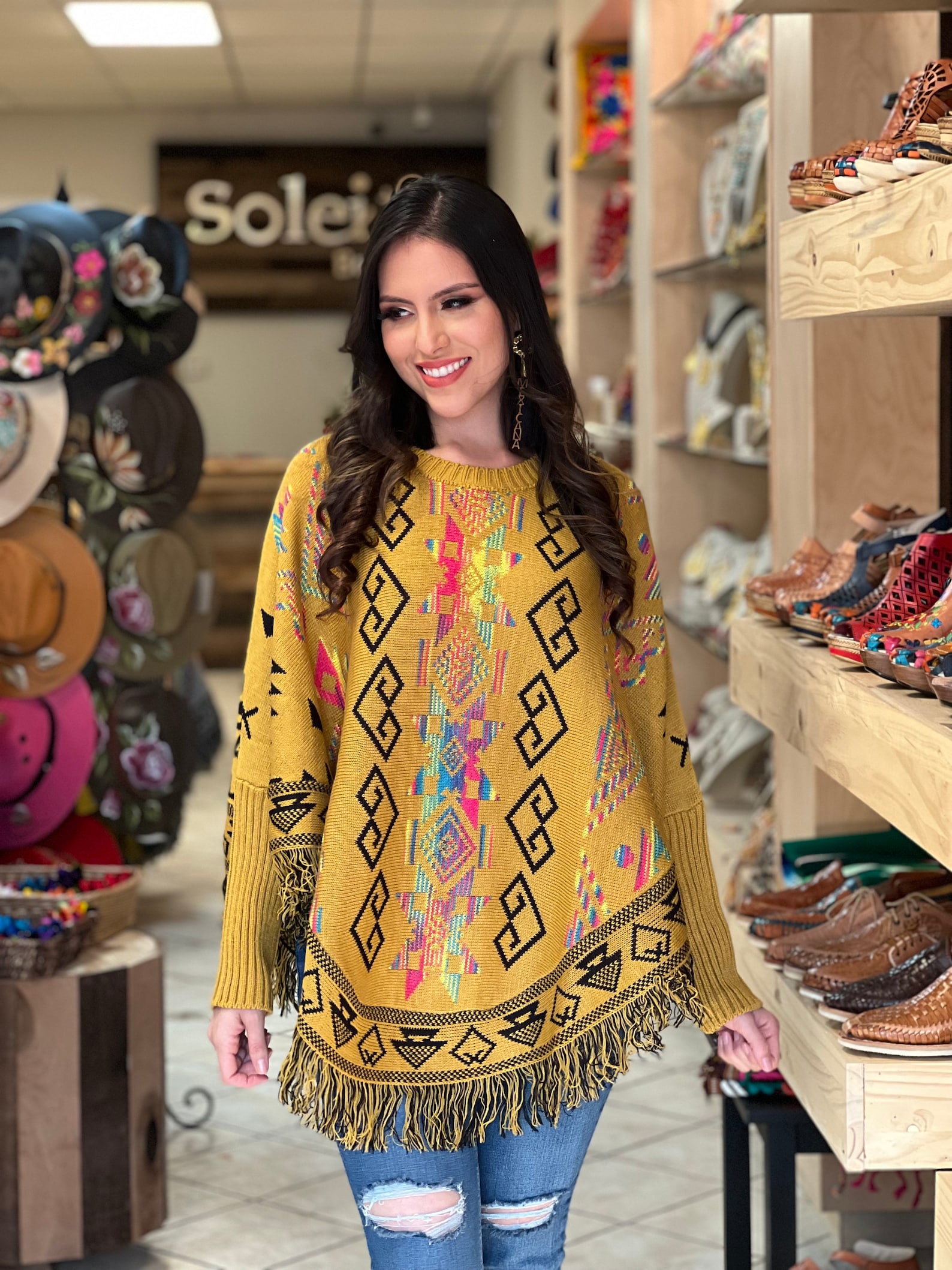 Artisanal Mexican Unisex Poncho. Mexican Poncho With Sleeves. | Etsy