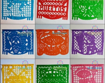 Day of the Dead Papel Picado Banners MUERTITOS | Etsy