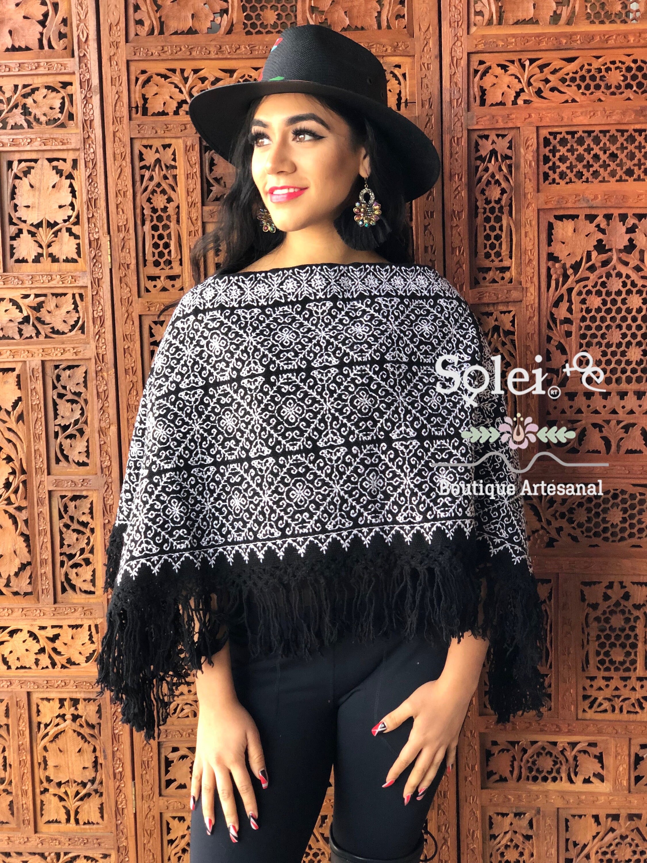 Mexican Embroidered Poncho. Isla Fair Poncho. Mexican - Etsy