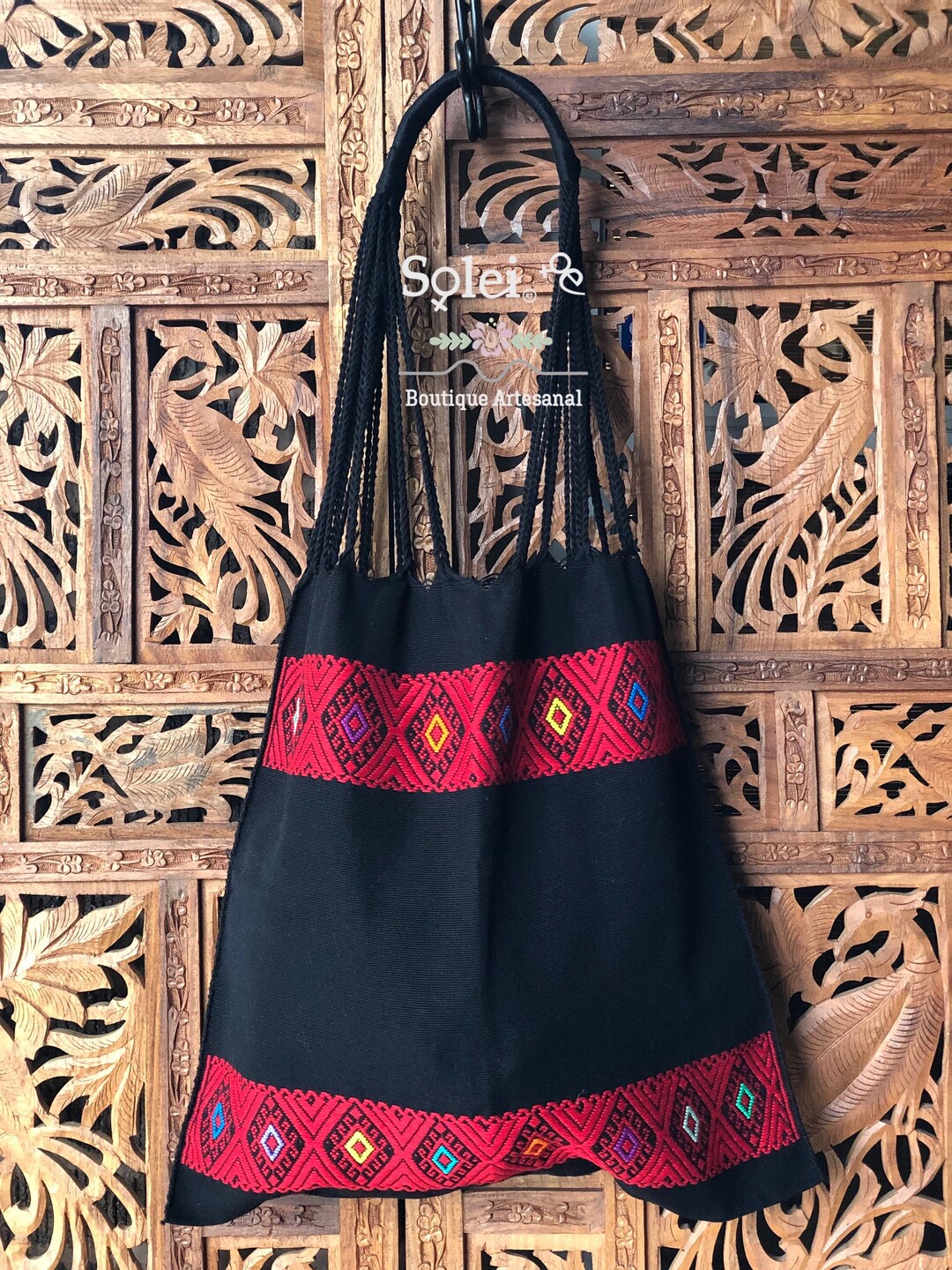 Traditional Embroidered Bag. Mexican Morral Bag. Embroidered on a Waist ...