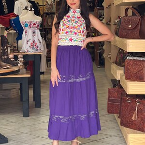 Mexican Maxi Skirt. Mexican Colorful Skirt. Traditional Long Skirt ...