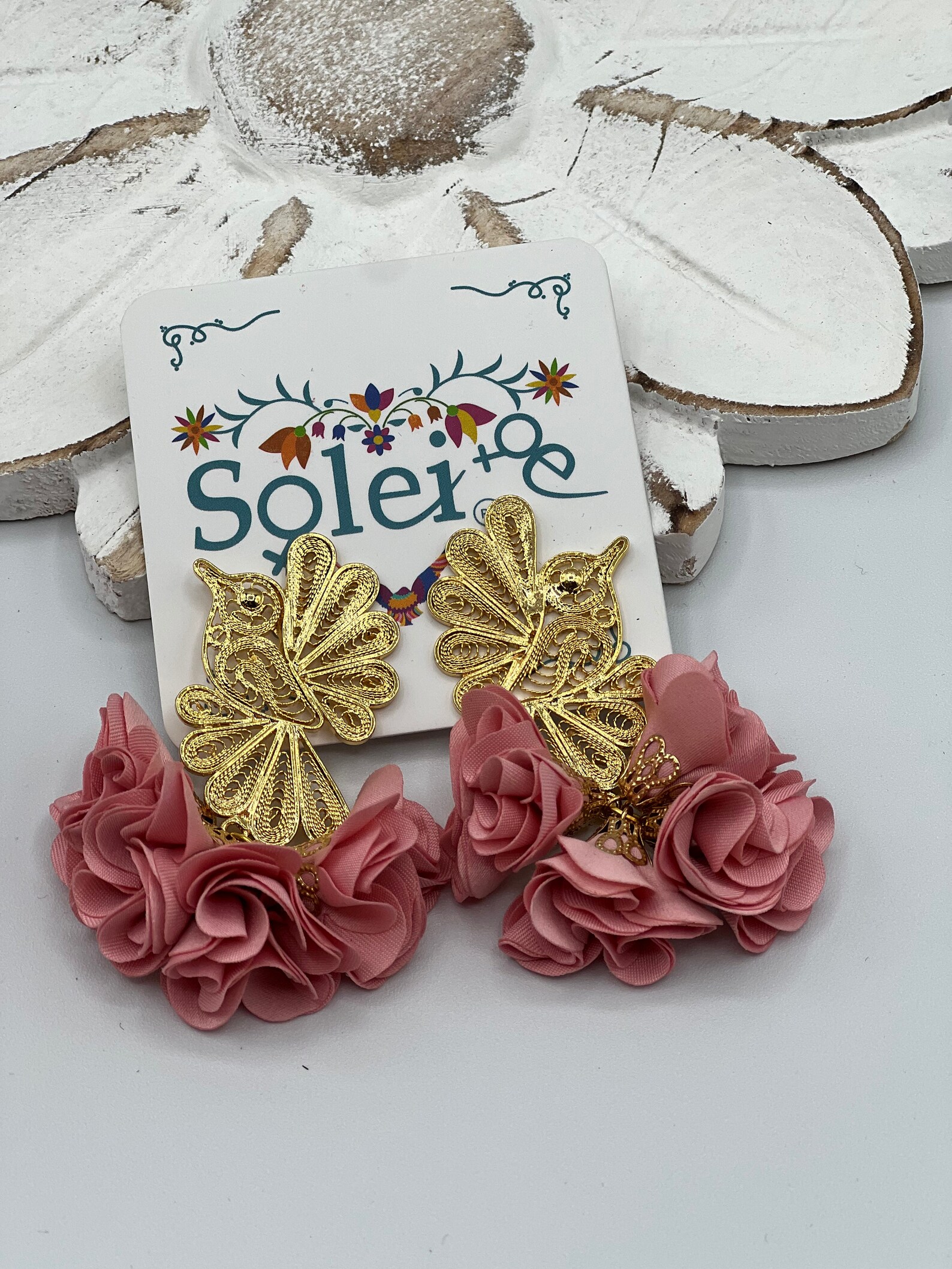 Mexican Filigree Hummingbird Earrings. Gold Plated Filigree. - Etsy