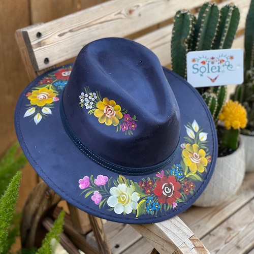 Mexican Suede Hat. Artisanal Hat. Western Hat for Women. - Etsy