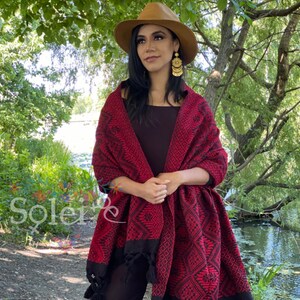 Mexican Embroidered Shawl. Mexican Traditional Shawl. Mexican Design ...