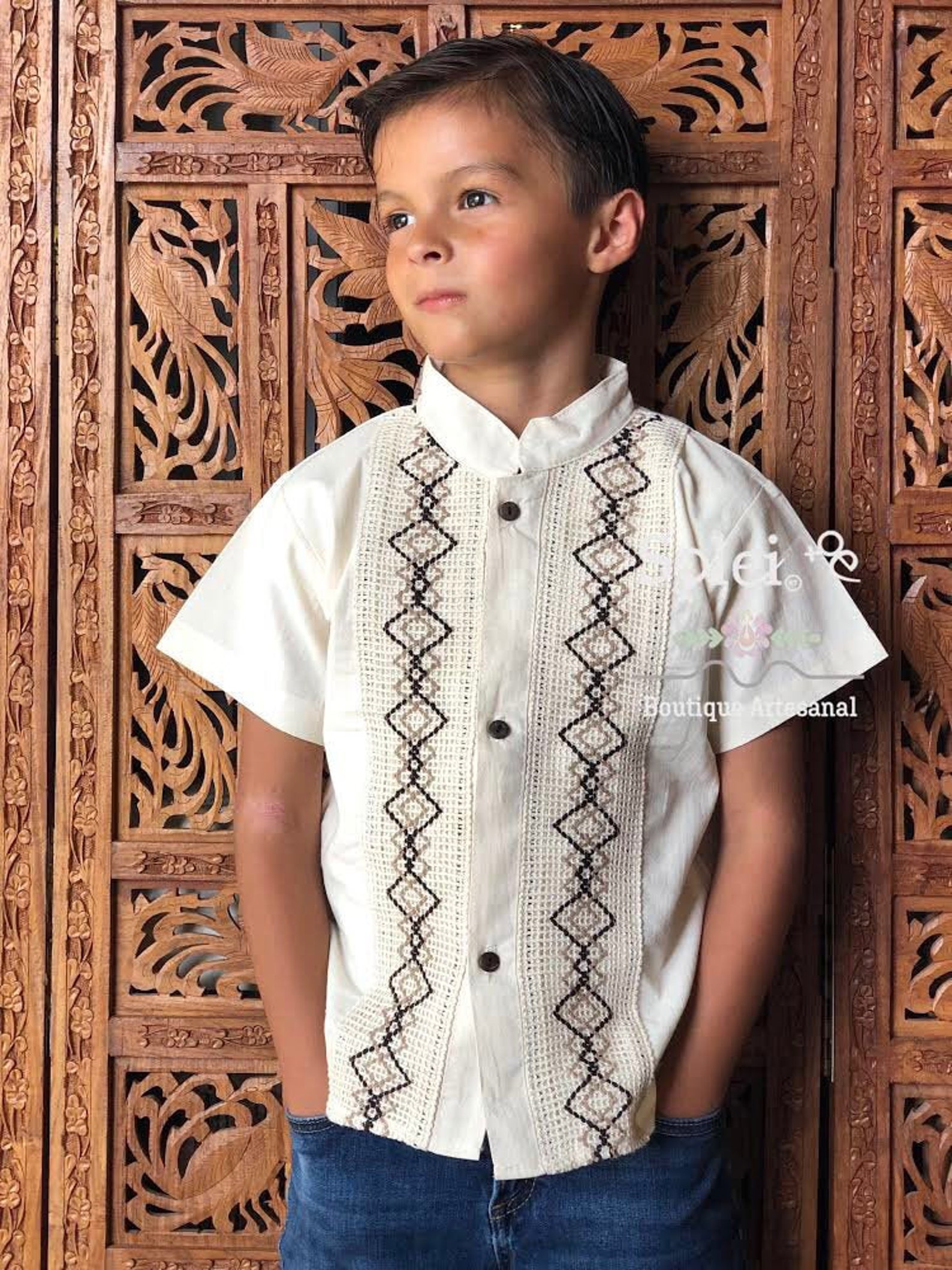 Boys Mexican Traditional Shirt. Guayabera for Boys. Boys - Etsy