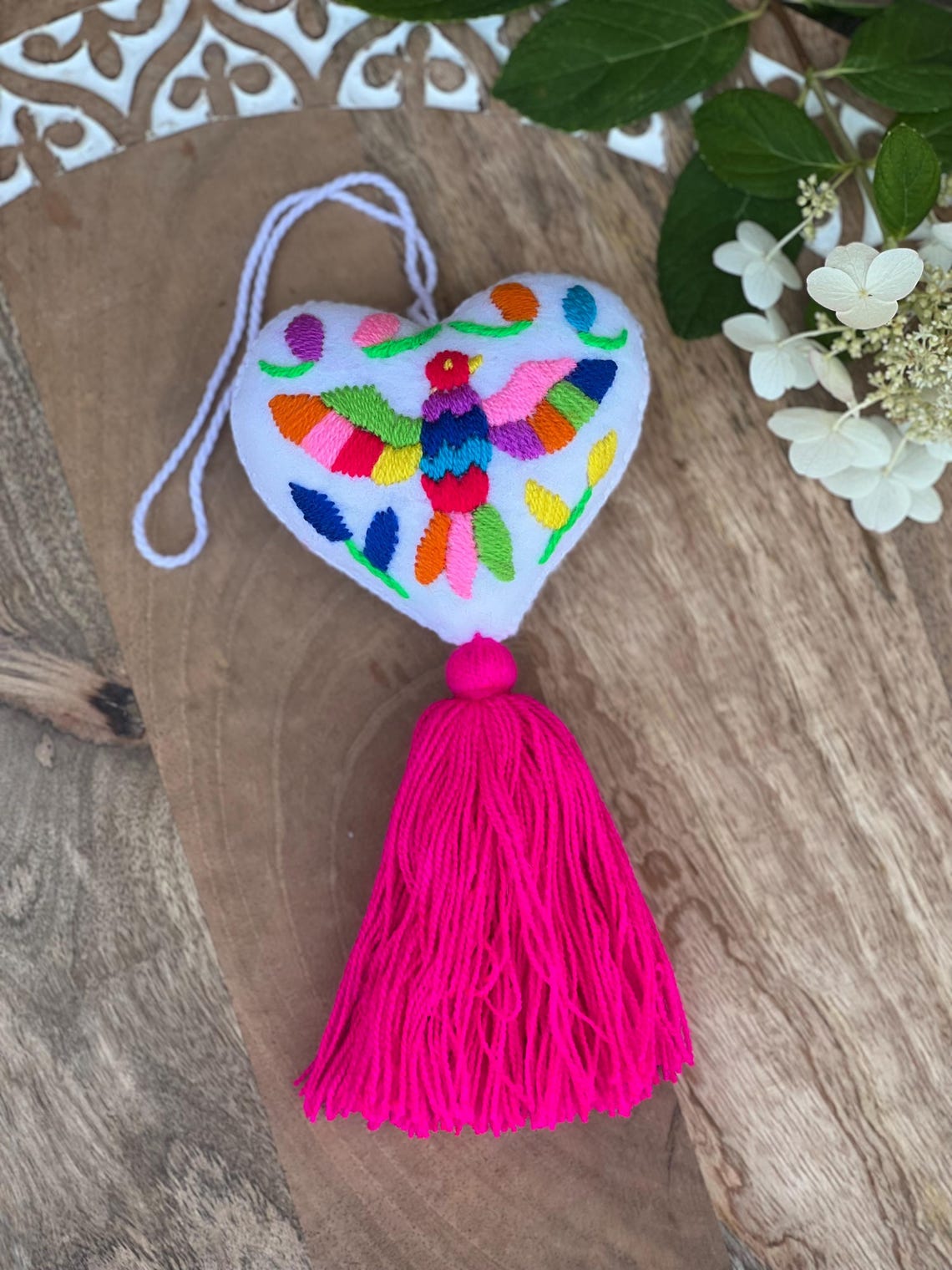 Otomi Heart Artisanal Keychain. Typical Mexican Accessories. Ethnic ...