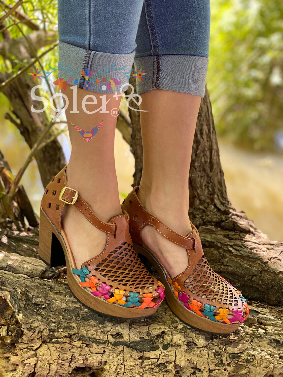 Tacón Artesanal de Bloque. Zapato Mexicano de Cuero. Zapato | Etsy