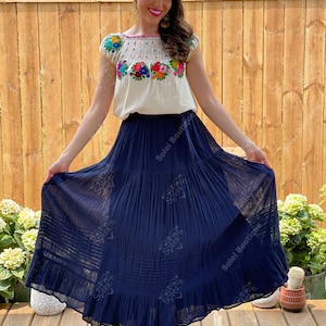 Mexican Maxi Skirt. Mexican Colorful Skirt. Traditional Long Skirt ...