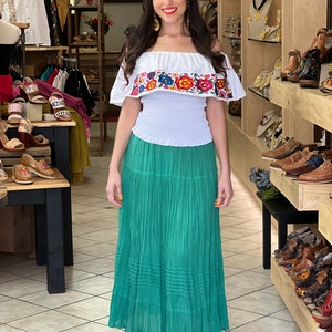 Mexican Maxi Skirt. Mexican Colorful Skirt. Traditional Long Skirt ...