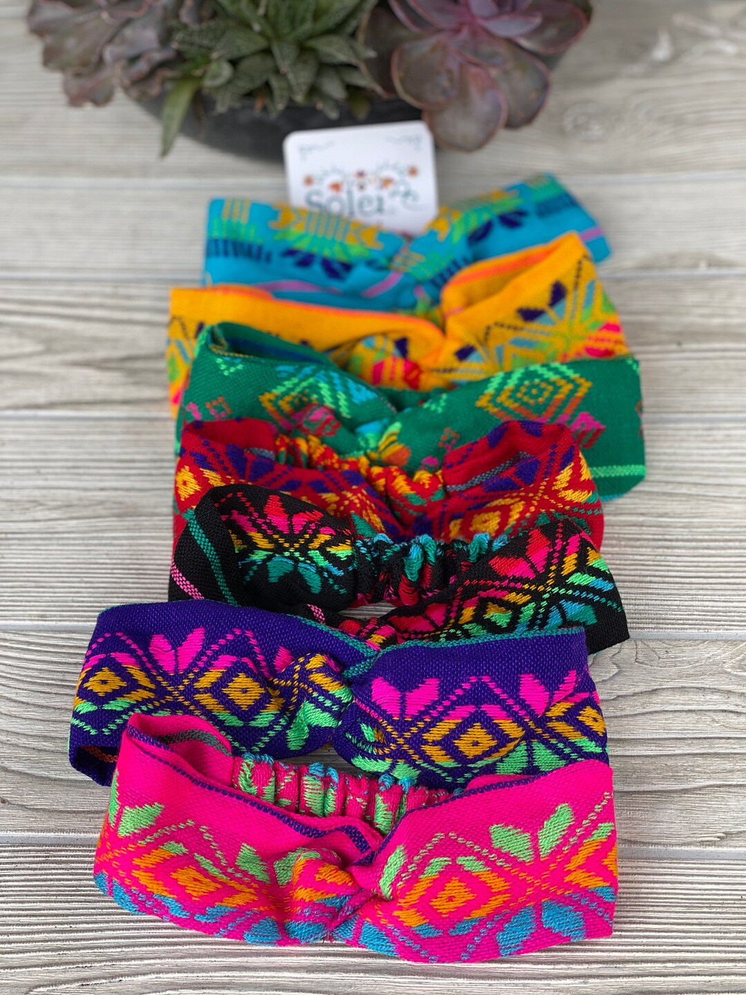 Mexican Kids Knotted Headband. Artisanal Elastic Headband. Girls ...