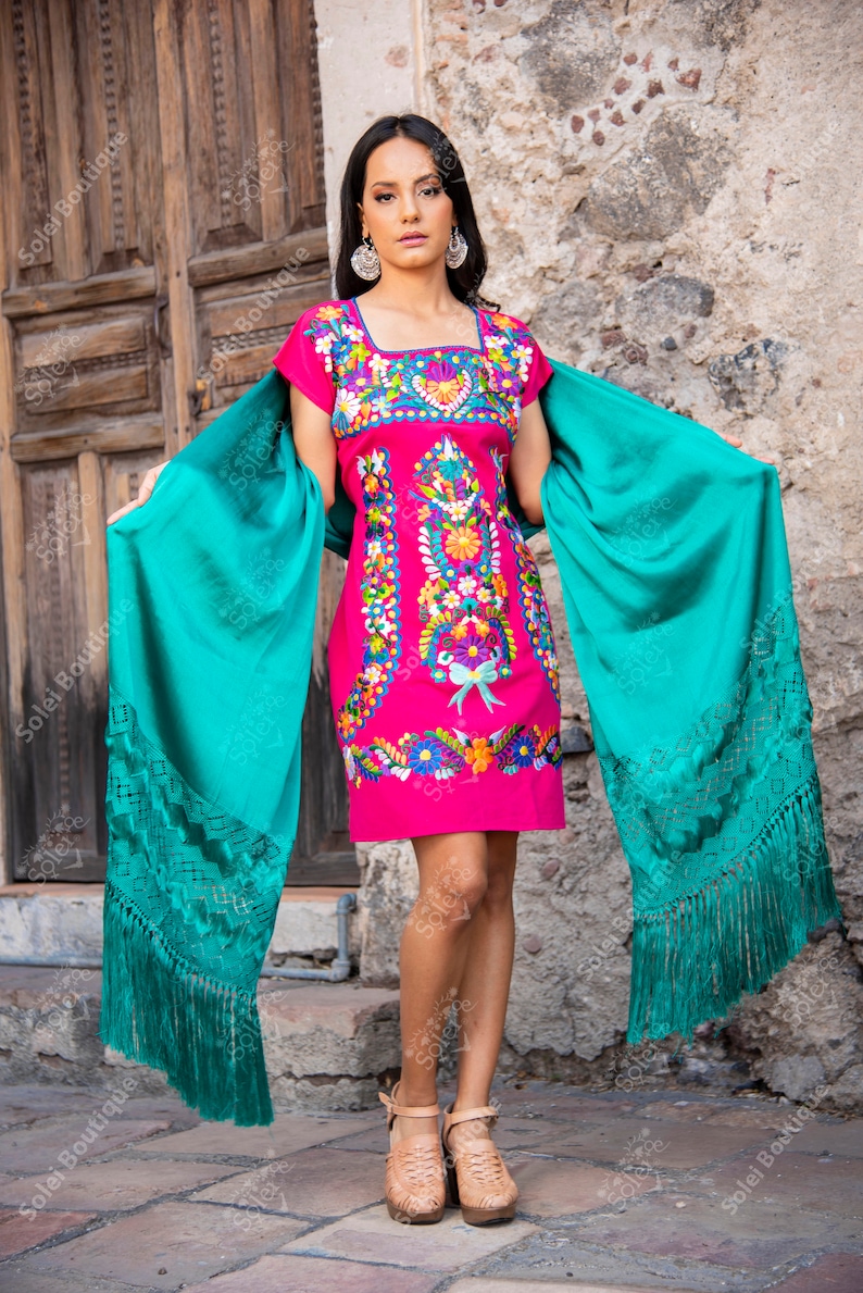 Artisanal Mexican Shawl. Braided Shawl. Handmade Mexican Shawl. Hand ...