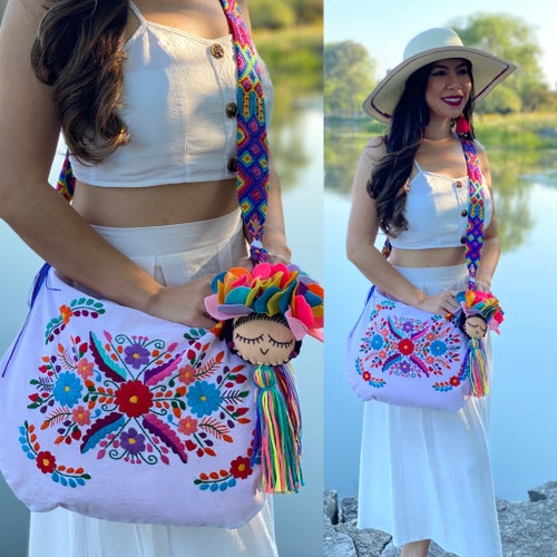 Mexican Morral Bag. Floral Embroidered Bag. Traditional | Etsy