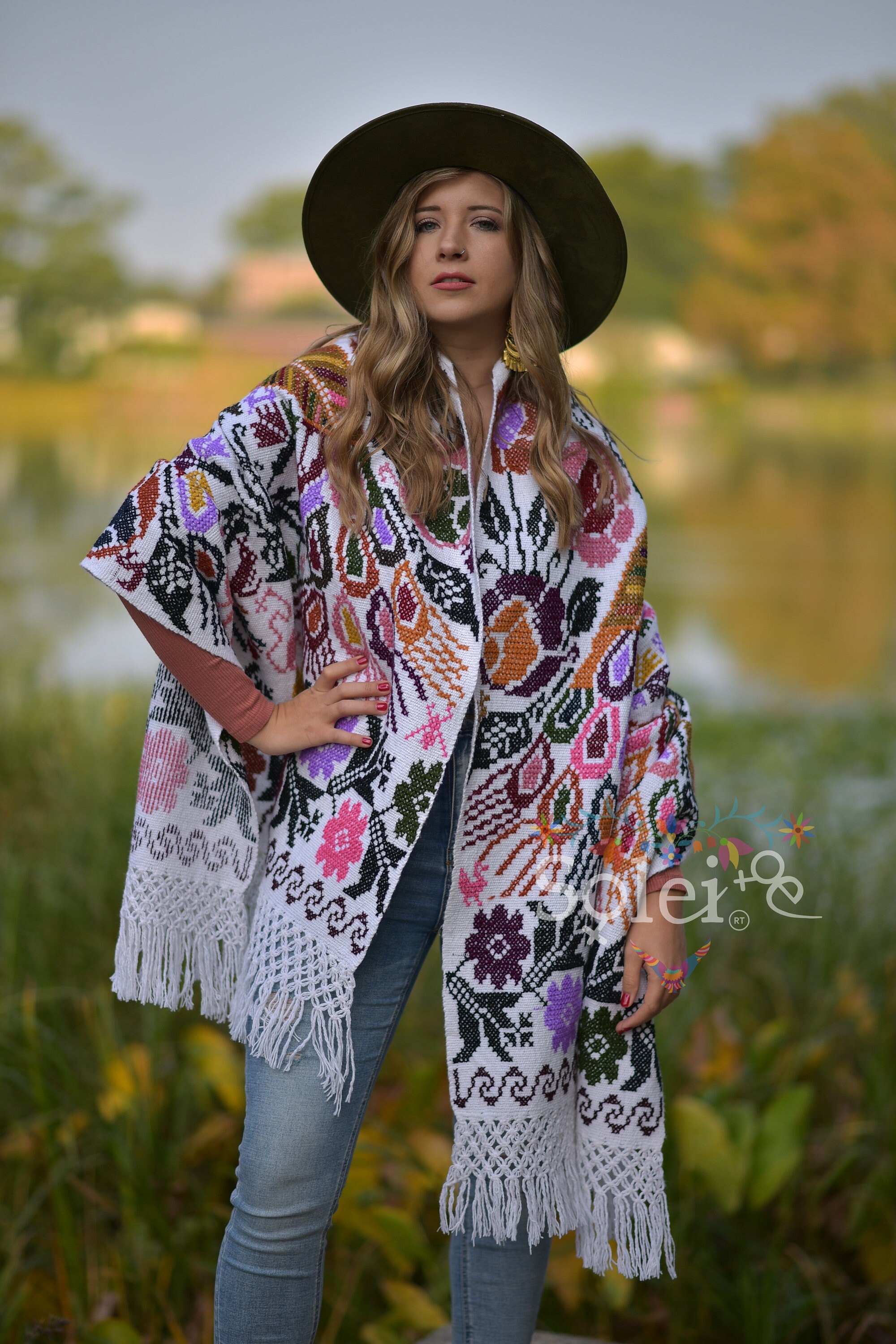 Mexican Embroidered Shawl. Mexican Traditional Shawl. Floral | Etsy