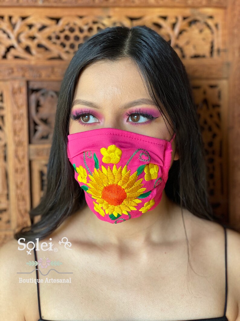 Embroidered Face Masks. Beautiful Floral Face Mask. Reusable | Etsy