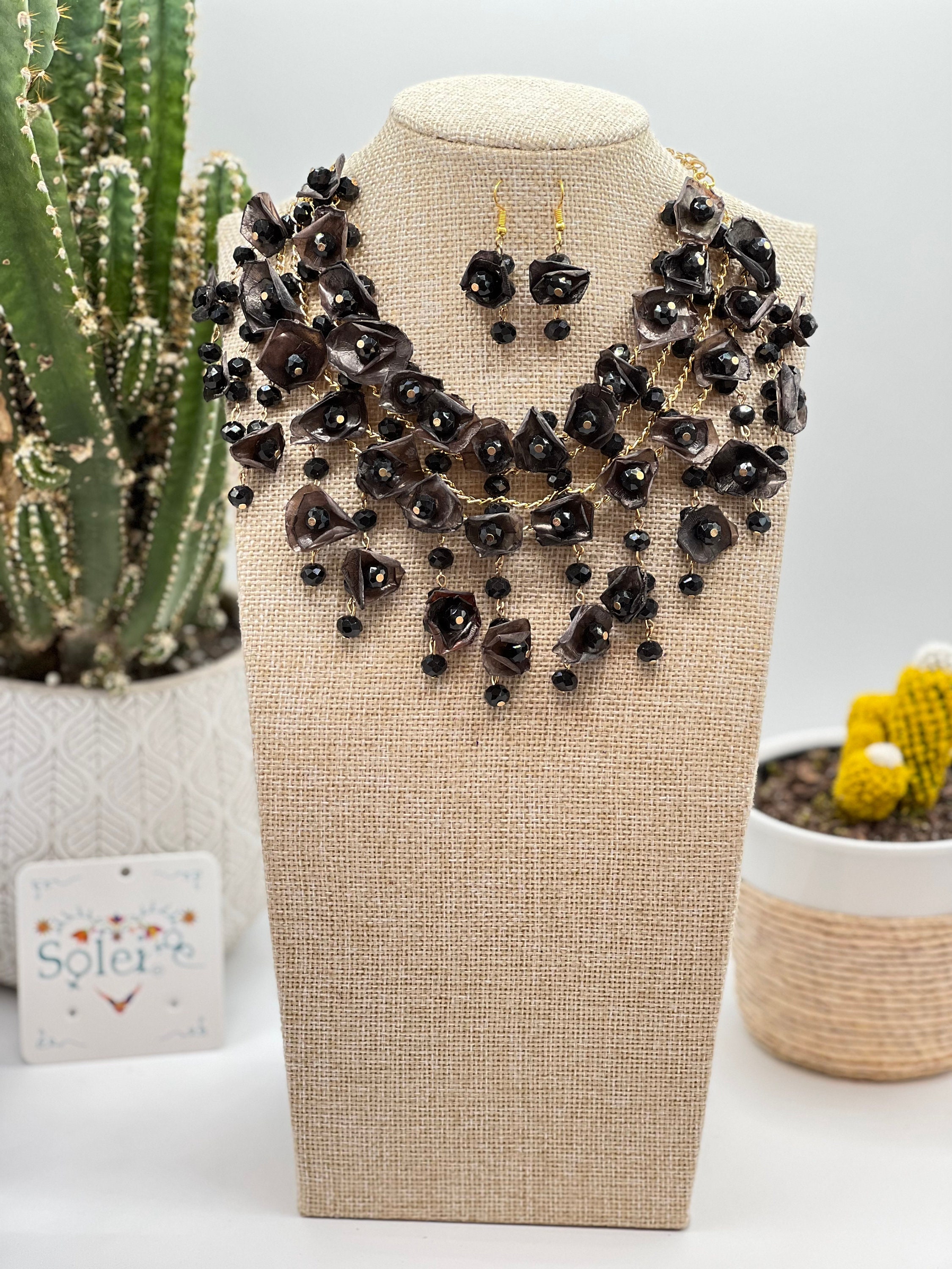 Mexican Artisanal Jewelry Set. Typical Mexican Necklace Mexican Artisanal Jewelry Set. Typical Mexican Necklace