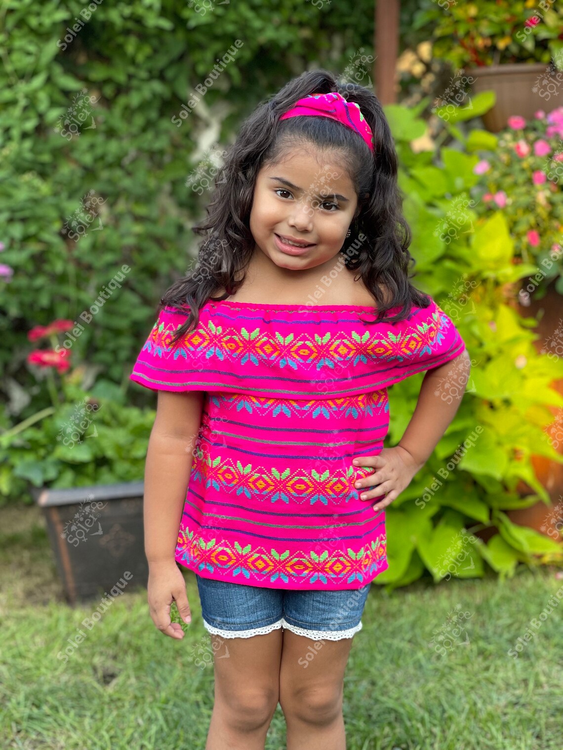 Girls Traditional Mexican Blouse. Multicolor Mexican Top. | Etsy