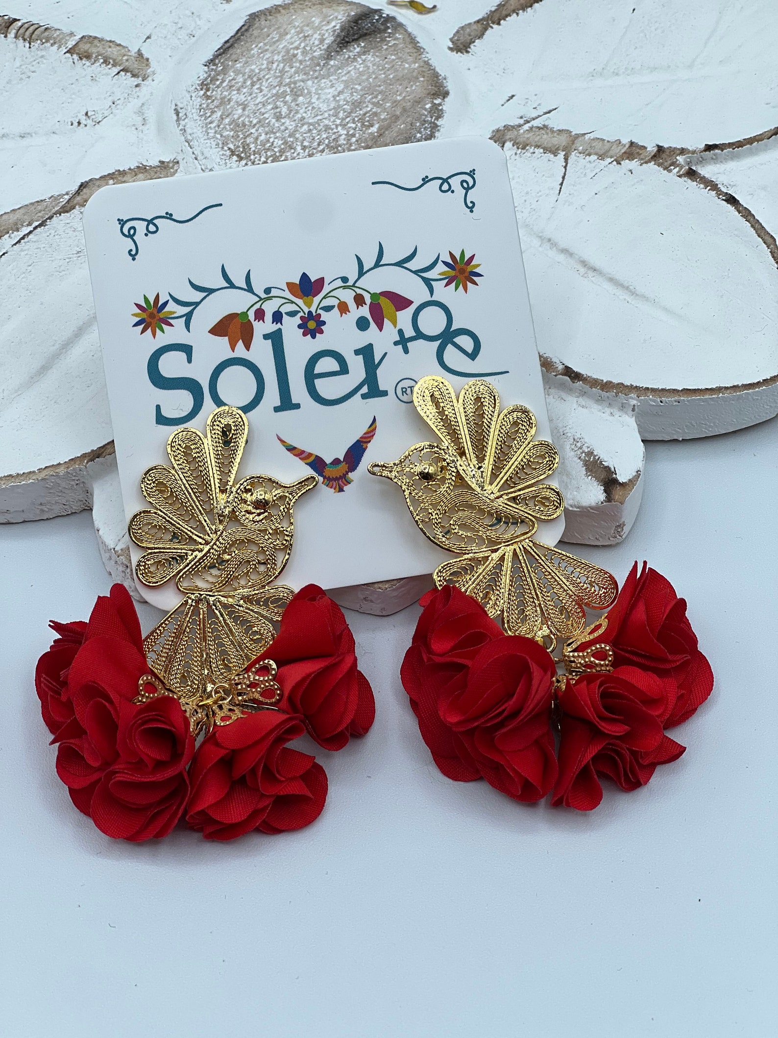 Mexican Filigree Hummingbird Earrings. Gold Plated Filigree. - Etsy